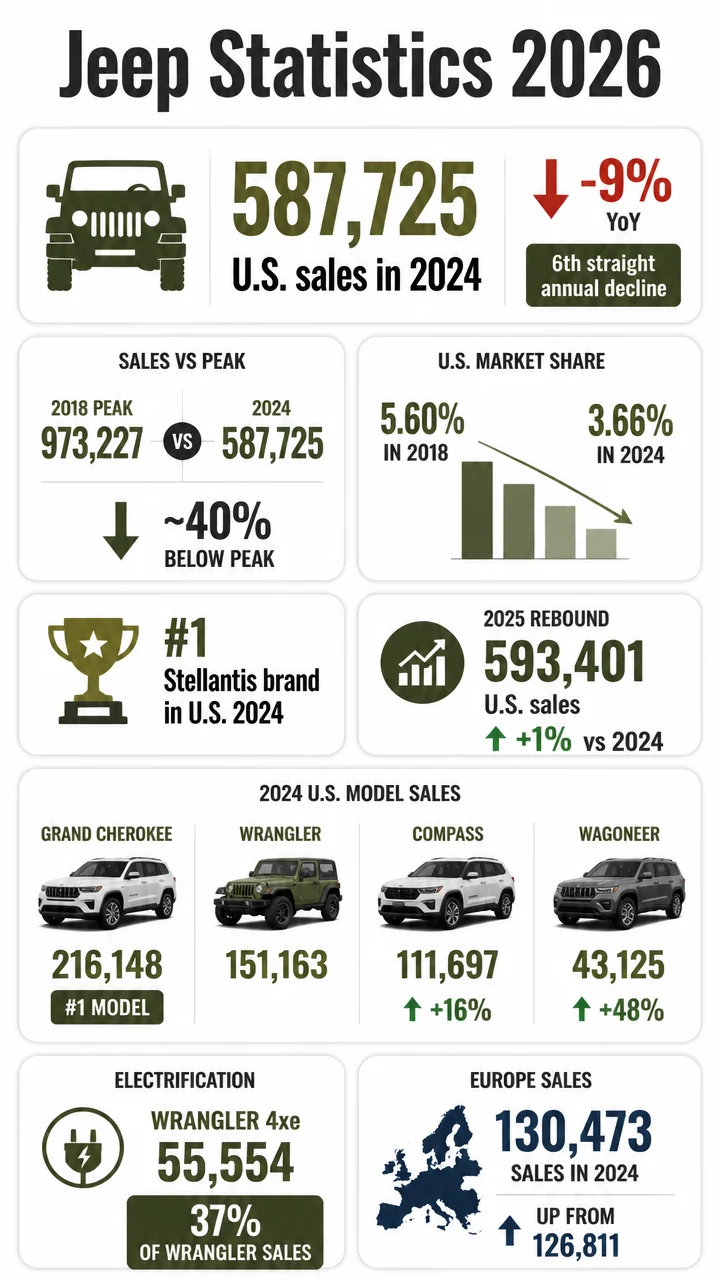 82 Jeep Statistics for 2026: Sales Trends, Market Share, 4xe Growth ...