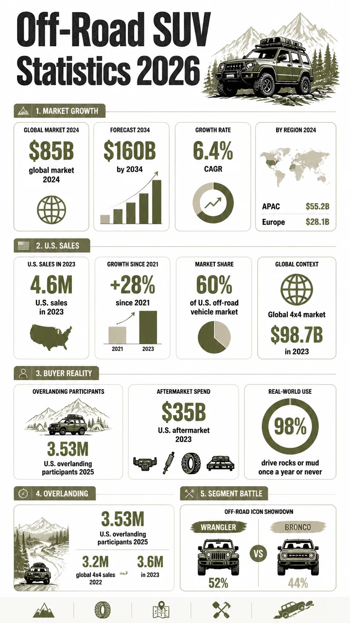 43 Off-Road SUV Statistics for 2026: Market Size, Sales Growth, Buyer ...